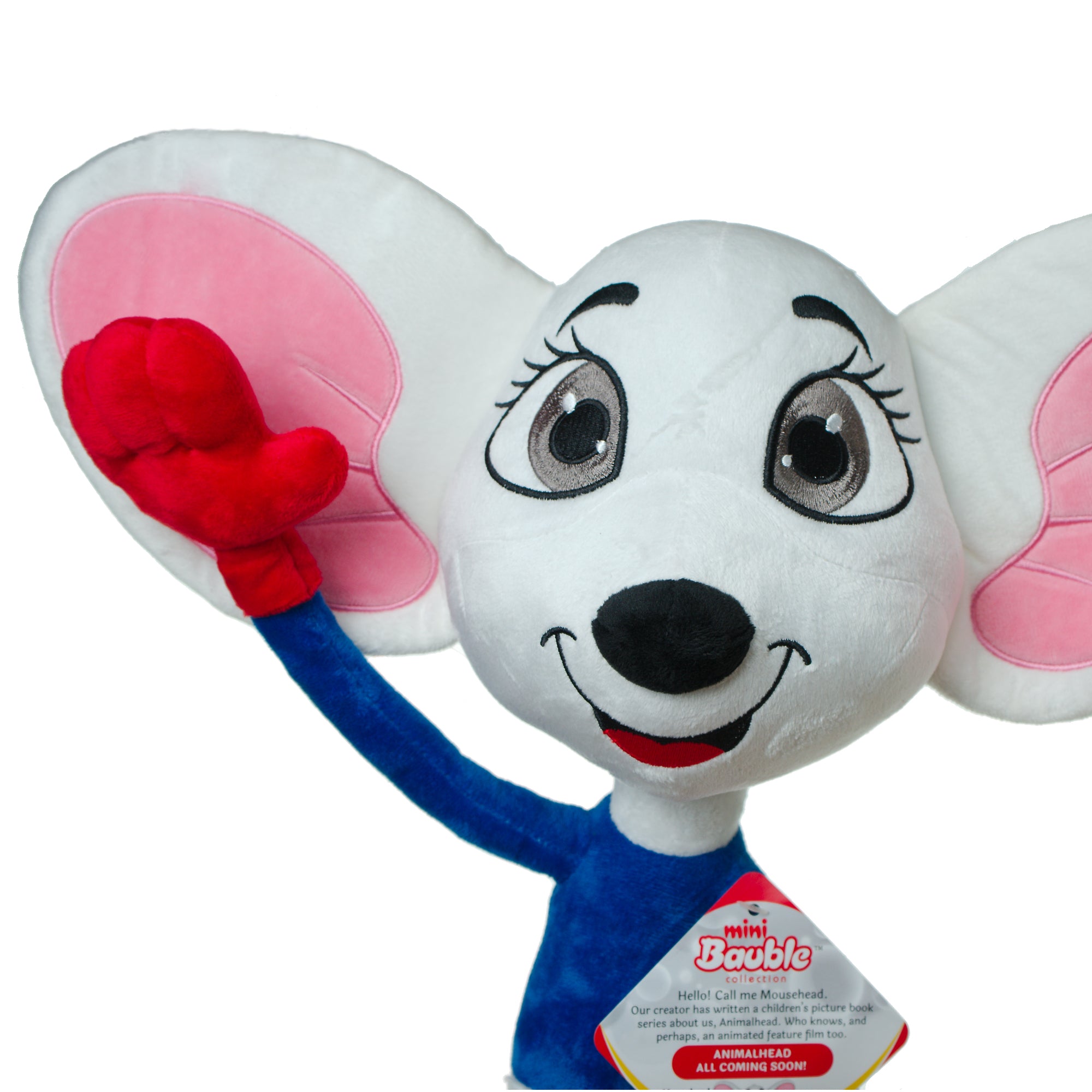 Call Me Bella Mouse Head Plush Toy – Mini Bauble Kids