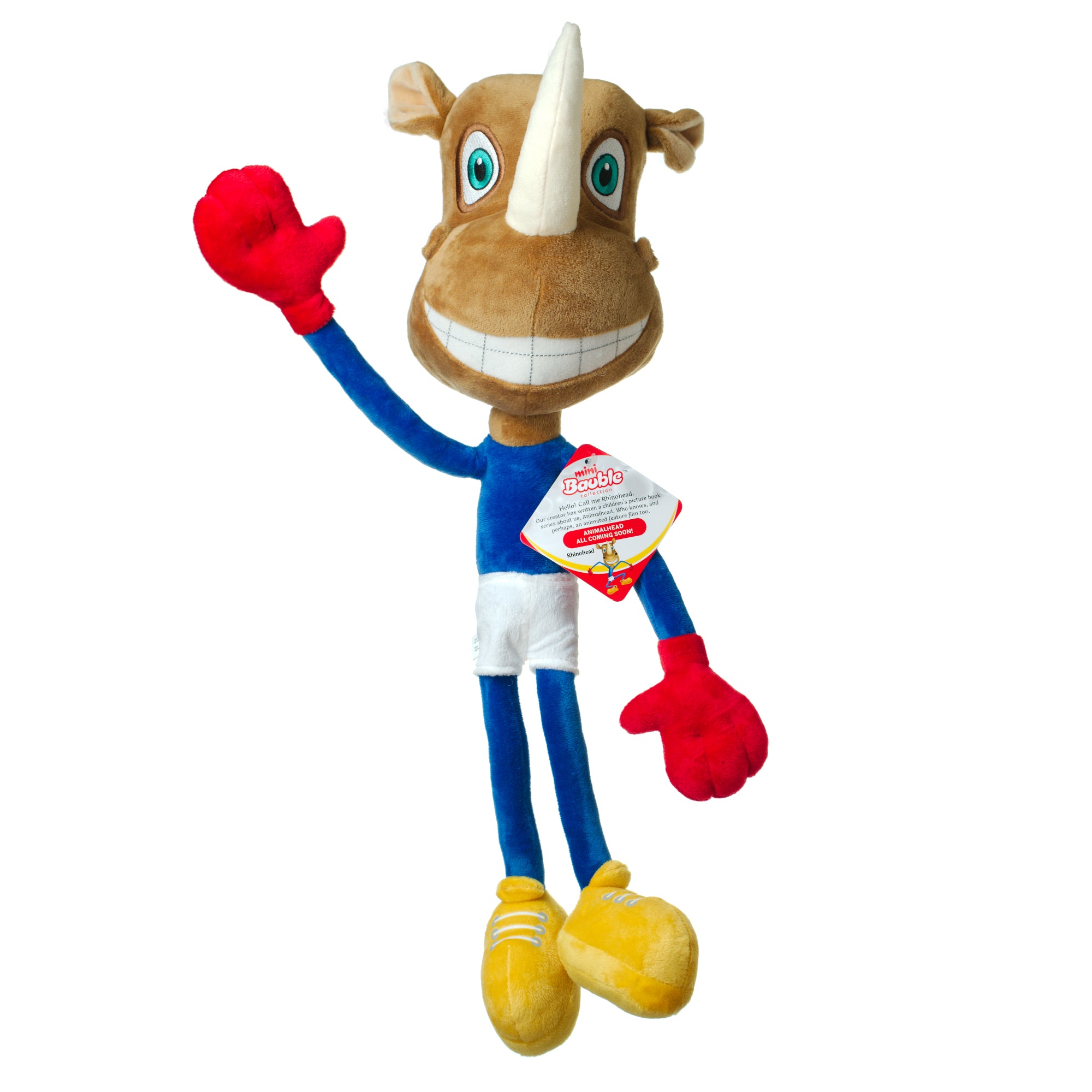 Rhinohead Plush Toy for Kids | Huggable Safari Adventures – Mini Bauble ...